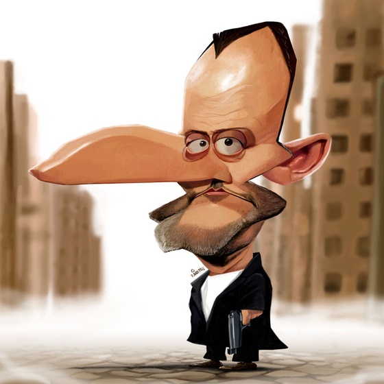 Irancartoon | Jean Reno By Ali Radmand-Iran/Best Caricature-2014 ...